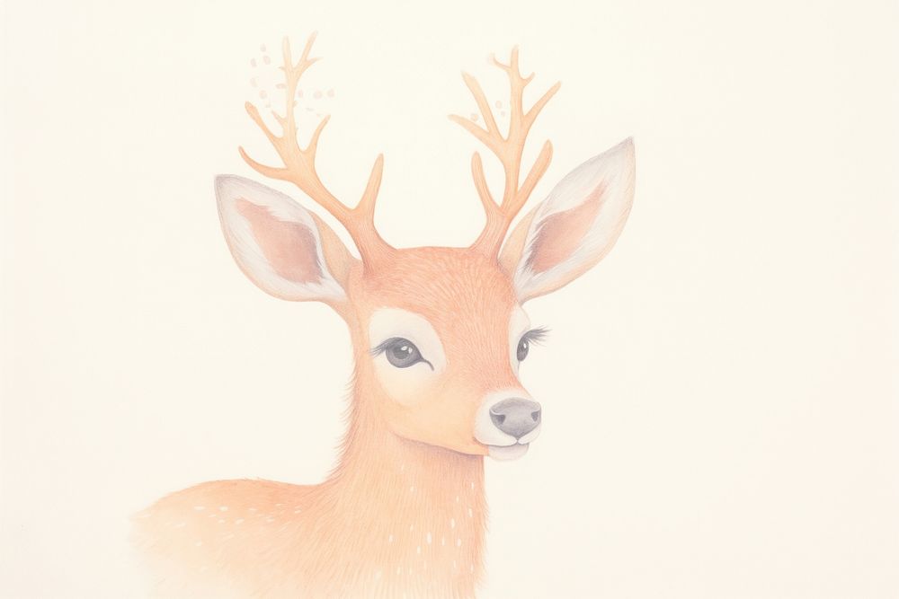 Deer wildlife portrait drawing. | Free Photo Illustration - rawpixel