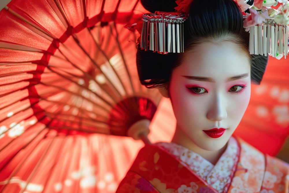 Beautiful geisha girl portrait fashion | Free Photo - rawpixel