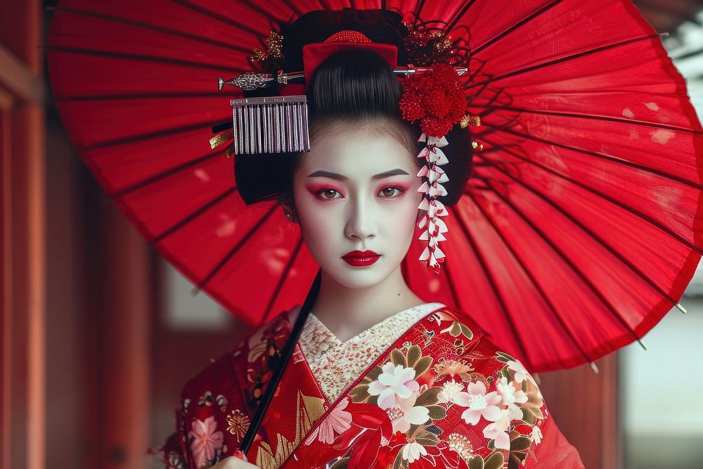 Beautiful geisha girl portrait fashion | Premium Photo - rawpixel