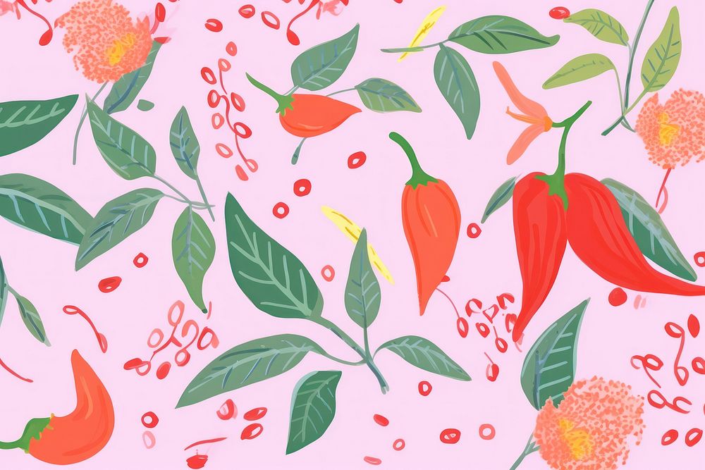 Chilli backgrounds pattern plant. | Premium Photo Illustration - rawpixel