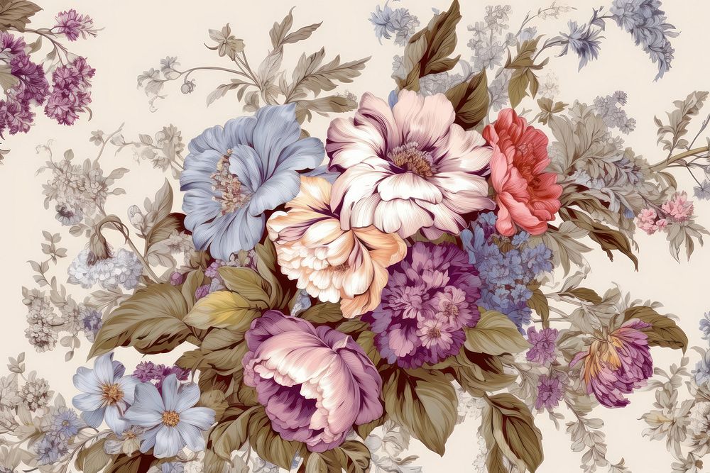 Flower bouquet pattern plant art. | Premium Photo Illustration - rawpixel