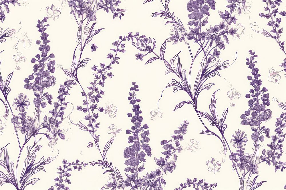 Lavender flowers wallpaper pattern plant. | Premium Photo Illustration ...