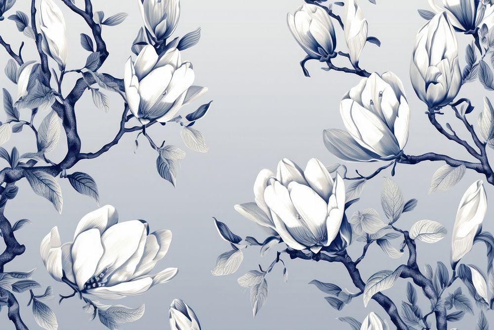 Magnolia flowers pattern backgrounds freshness. | Free Photo ...