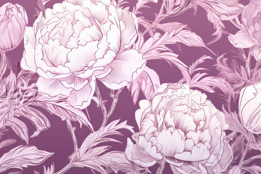 Peony flowers wallpaper pattern plant. | Premium Photo Illustration ...