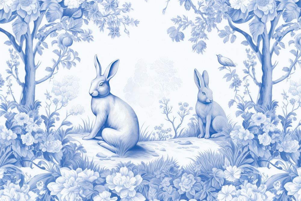 Rabbits garden animal mammal representation. | Free Photo Illustration ...