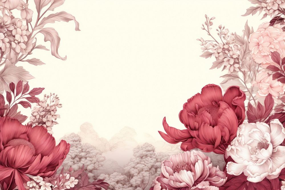 Toile Flowers border flower pattern | Premium Photo Illustration - rawpixel