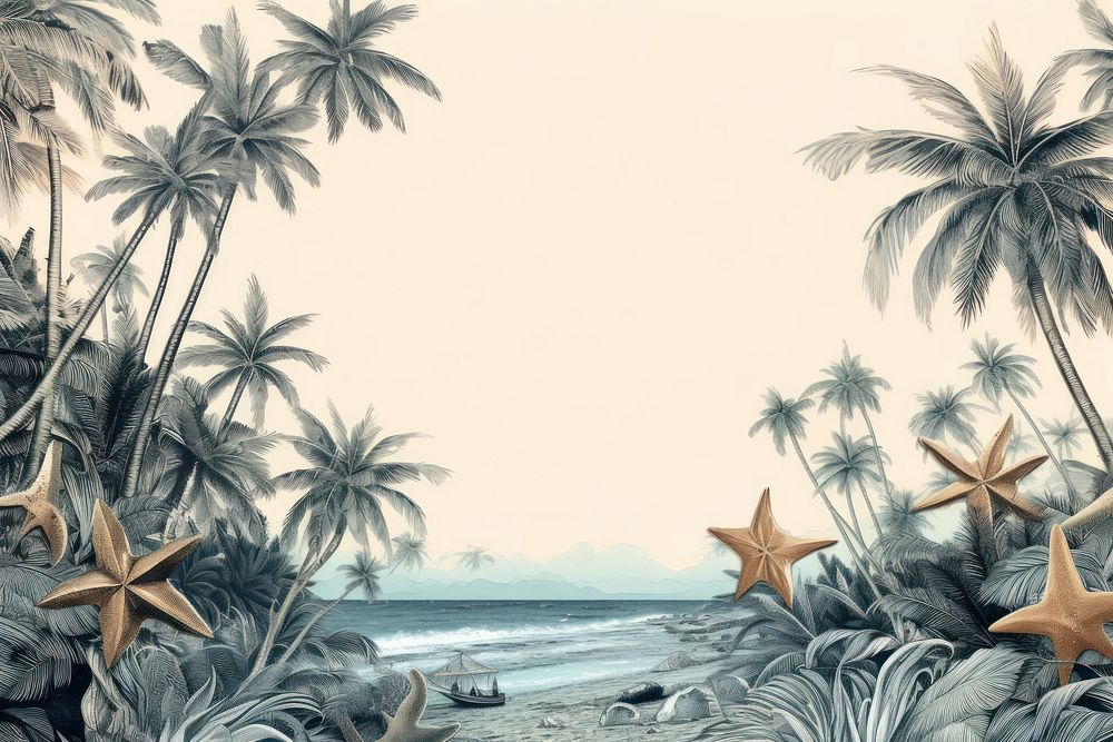 Toile Starfish border outdoors starfish | Free Photo Illustration ...