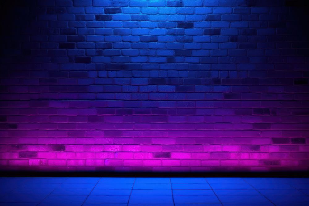 Neon blue wall architecture. AI | Premium Photo Illustration - rawpixel