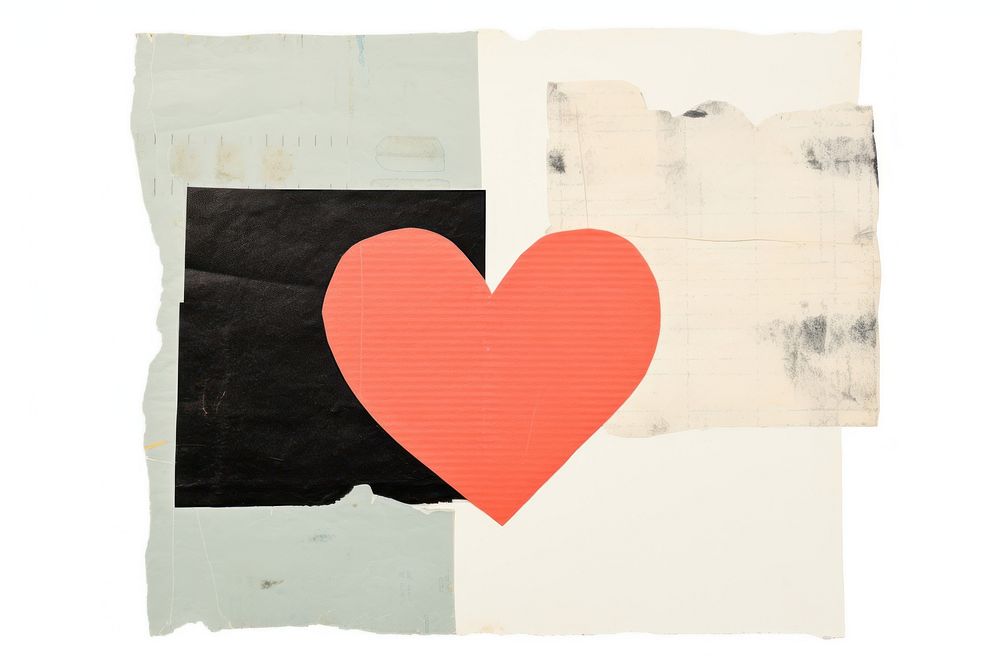 Craft paper collage element heart | Premium Photo - rawpixel