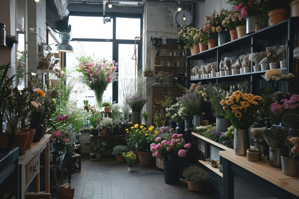Flower shop plant architecture entrepreneur. | Premium Photo - rawpixel