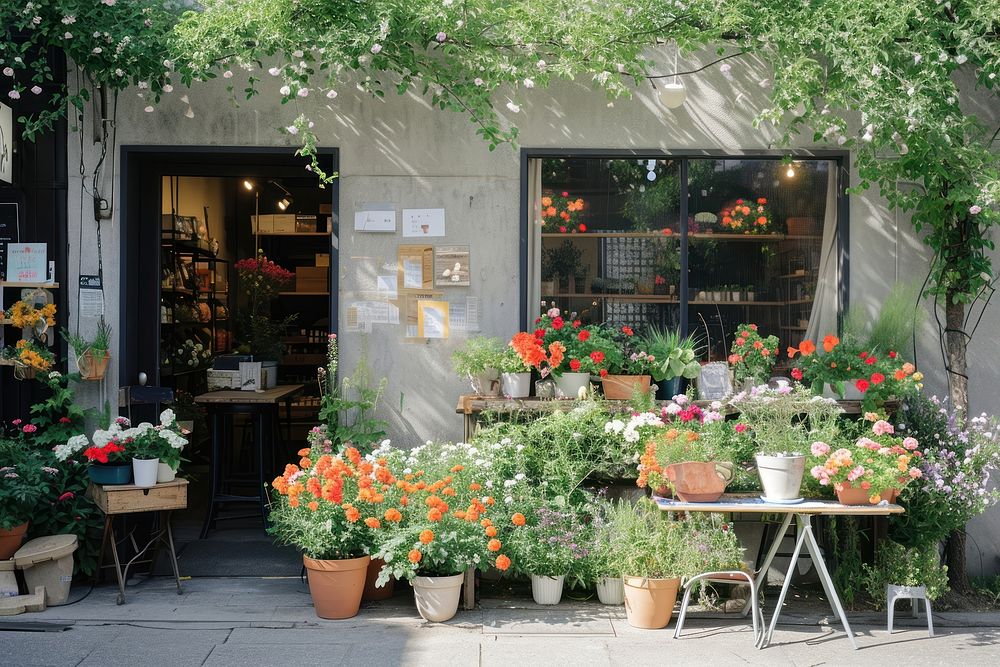 Minimal flower shop outdoors nature | Premium Photo - rawpixel