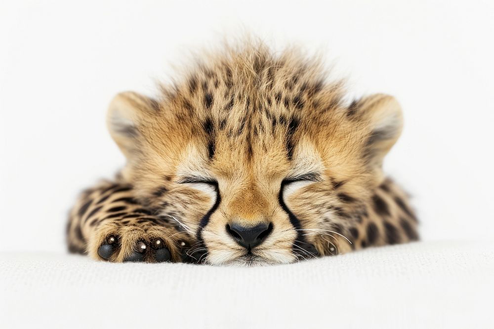 Baby cheetah wildlife sleeping animal. | Free Photo - rawpixel
