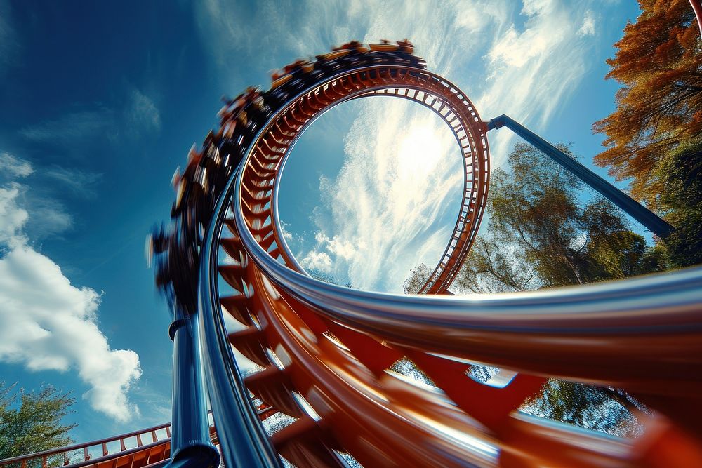 Coaster fun roller coaster architecture. | Premium Photo - rawpixel