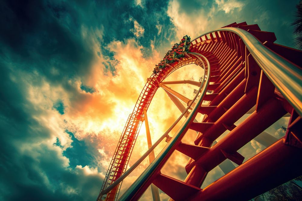 Coaster fun roller coaster architecture. | Premium Photo - rawpixel