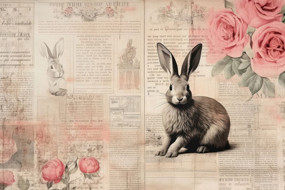 Bunny border animal mammal rodent. | Premium Photo Illustration - rawpixel