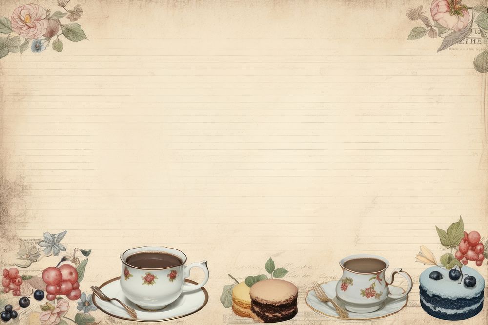 English afternoon tea cakes border | Free Photo Illustration - rawpixel
