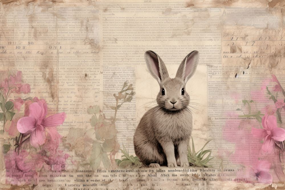 Bunny border animal rodent mammal. | Free Photo Illustration - rawpixel