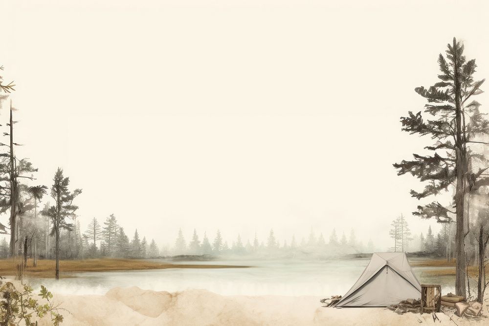 Camping border architecture outdoors nature. | Free Photo Illustration ...