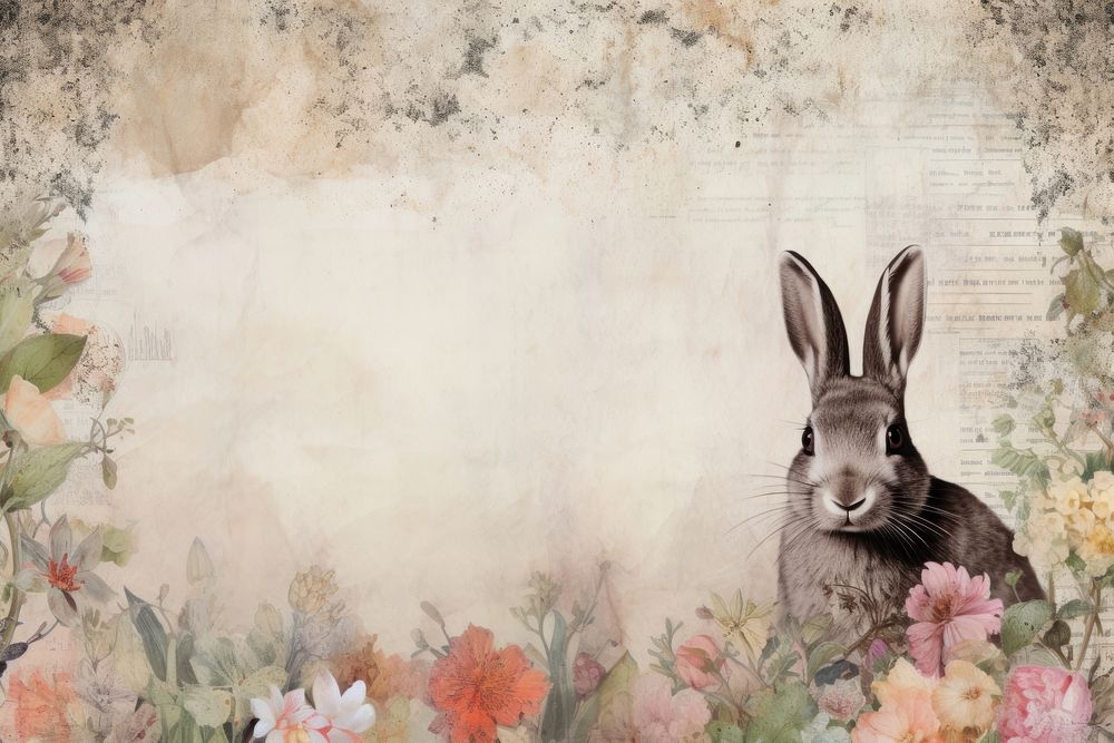 Bunny border animal mammal rodent. | Free Photo Illustration - rawpixel