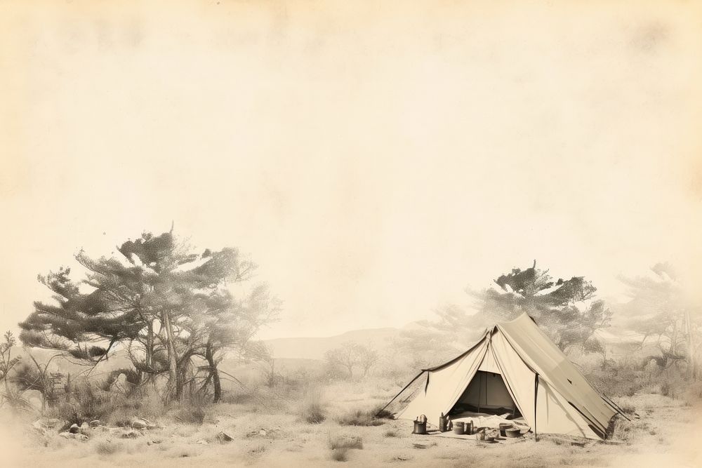 Camping border outdoors tent vignette. | Free Photo Illustration - rawpixel