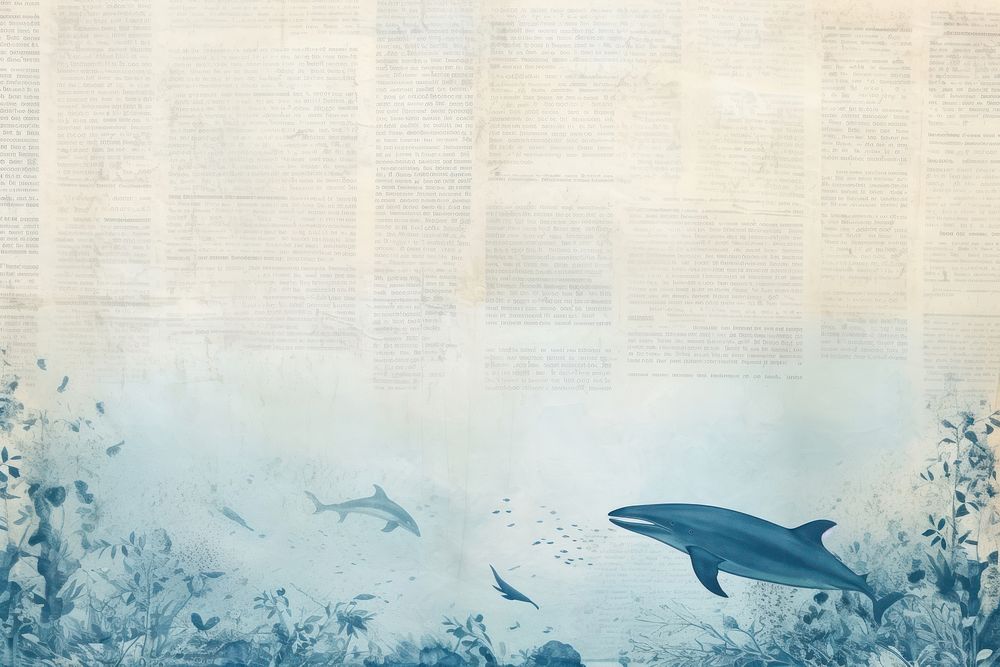 Blue whales border backgrounds outdoors | Free Photo Illustration ...