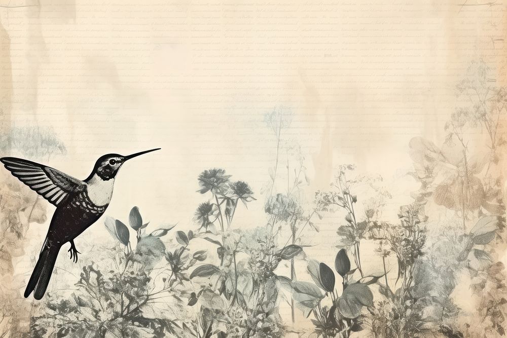 Whales border hummingbird animal art. | Premium Photo Illustration ...