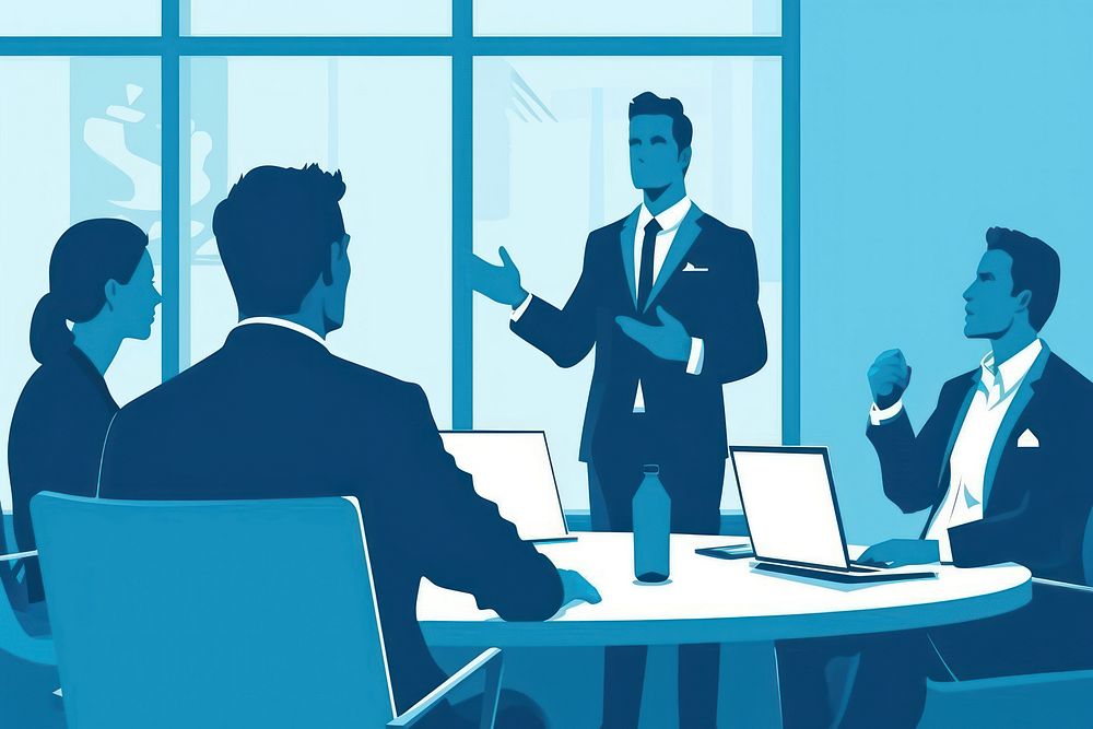 leader presents his vision and | Free Photo Illustration - rawpixel