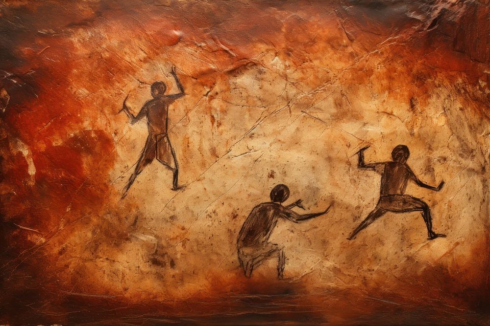 Paleolithic cave art painting style | Free Photo - rawpixel
