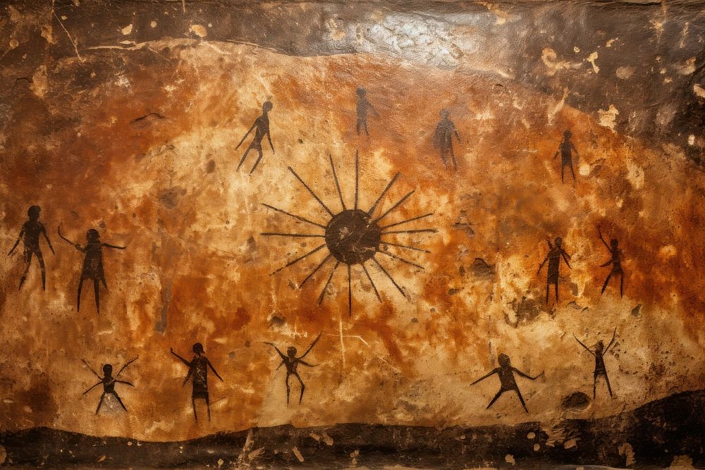 Paleolithic cave art painting style | Premium Photo - rawpixel