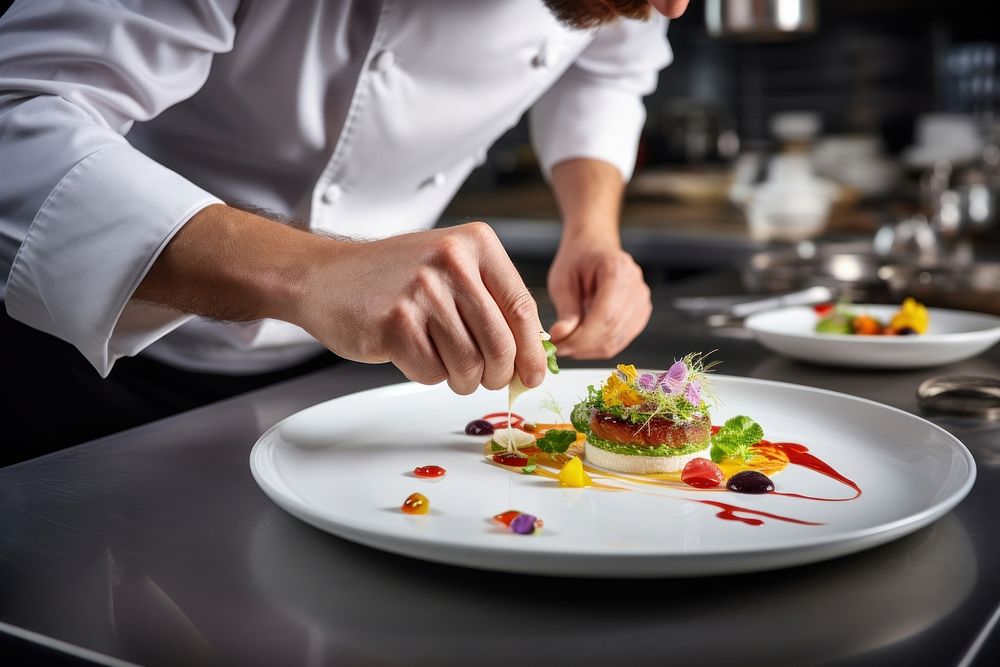 Chef plate food restaurant. | Free Photo - rawpixel