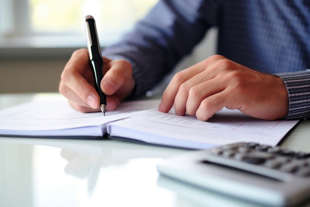 Hand doing home accounting writing | Free Photo - rawpixel