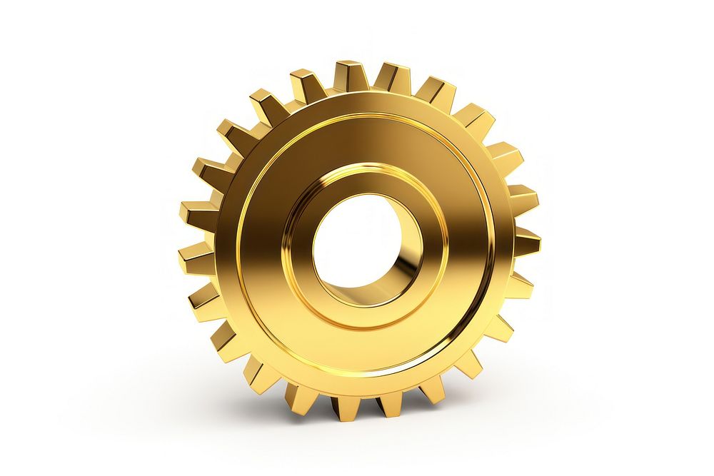 Gear icon gold white background | Premium Photo Illustration - rawpixel