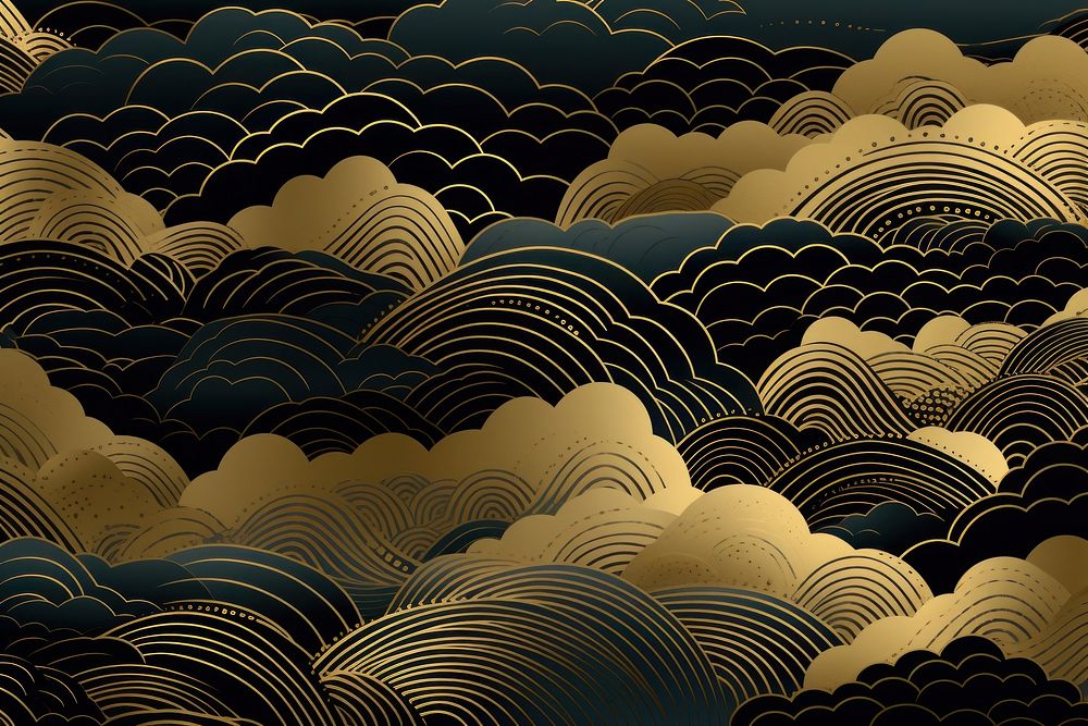 Traditional japanese pattern gold architecture | Premium Photo ...