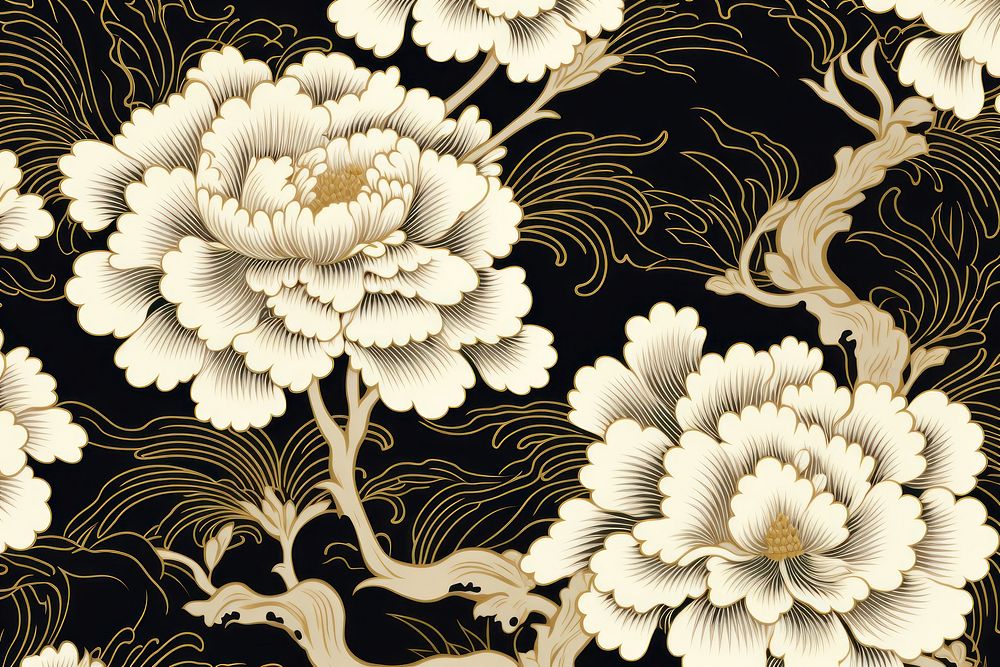 Traditional japanese pattern wallpaper backgrounds | Premium Photo ...
