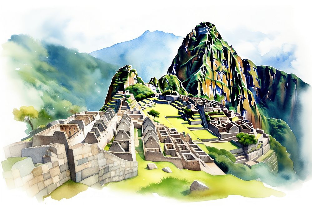 Machu picchu mountain outdoors architecture. | Free Photo Illustration ...