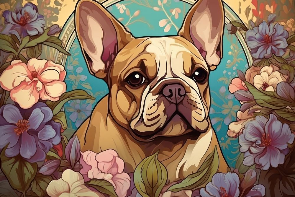 Bulldog flower french bulldog blossom. | Free Photo Illustration - rawpixel