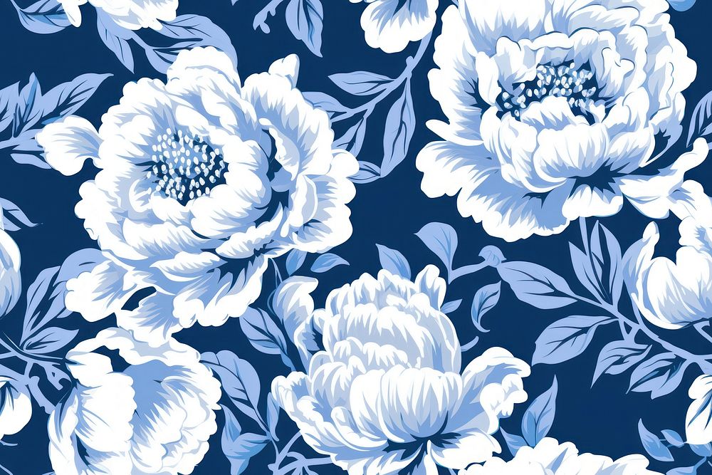 Tile pattern peony patern backgrounds | Free Photo Illustration - rawpixel