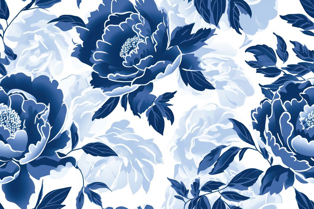 Tile pattern peony patern backgrounds | Free Photo Illustration - rawpixel