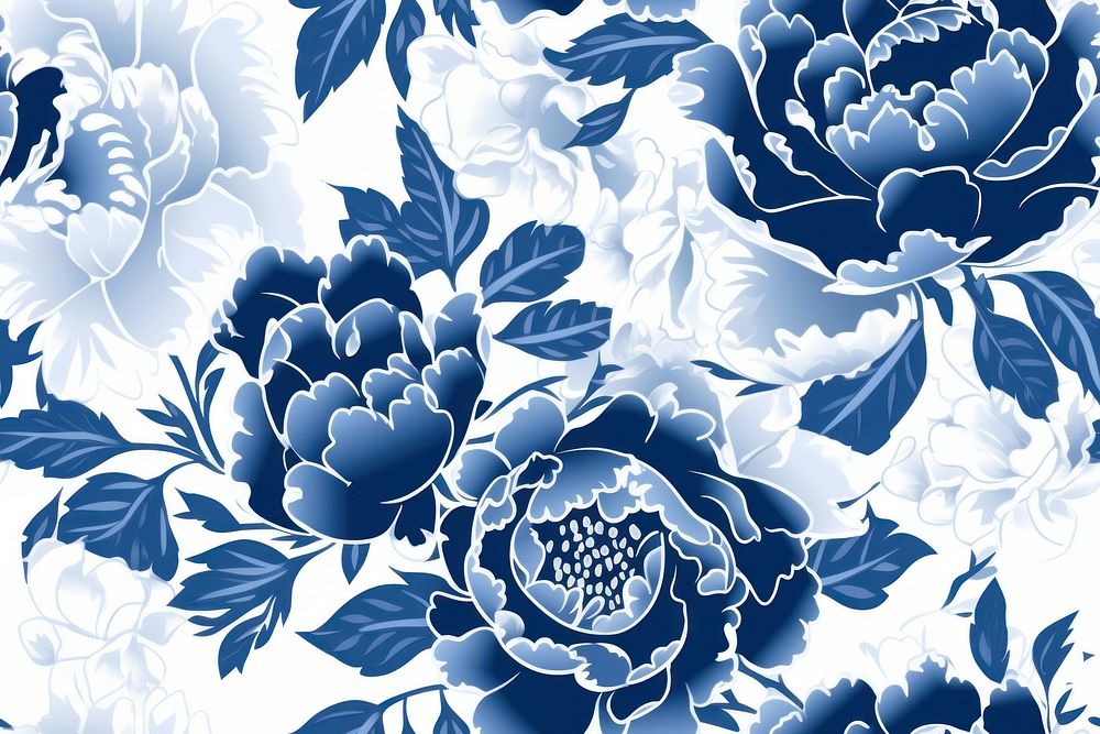 Tile pattern peony patern backgrounds | Free Photo Illustration - rawpixel