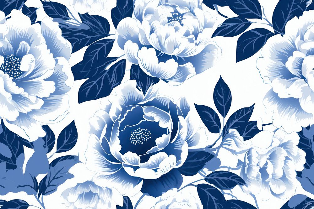 Tile pattern peony patern backgrounds | Premium Photo Illustration ...