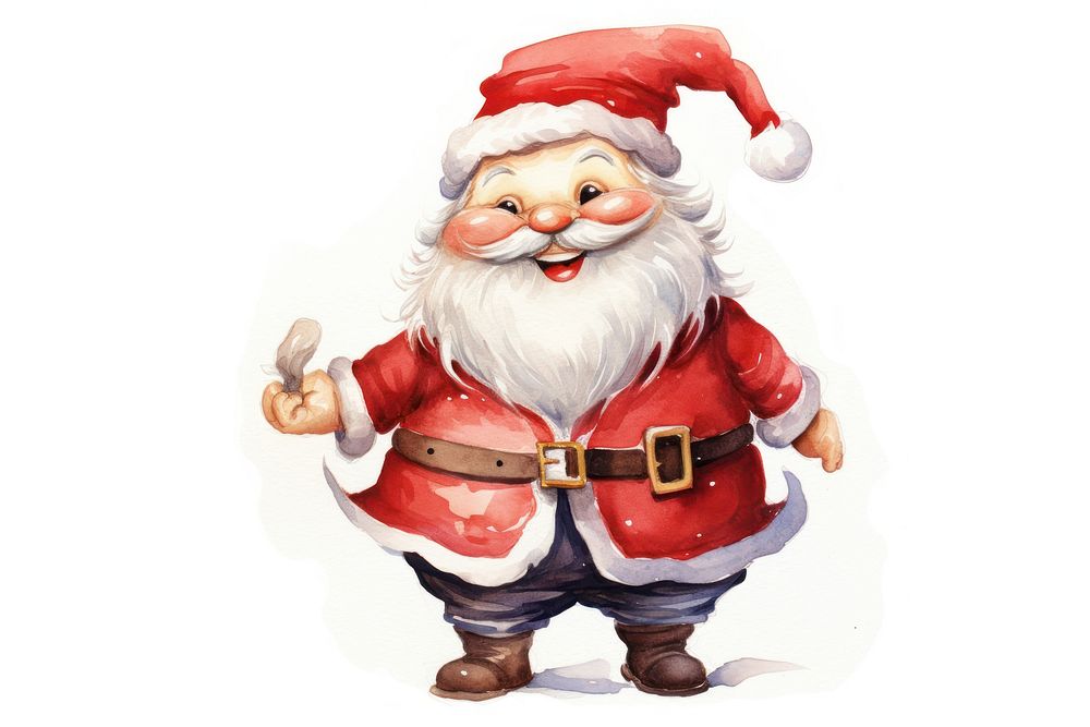 Chubby santa claus white background | Premium Photo Illustration - rawpixel