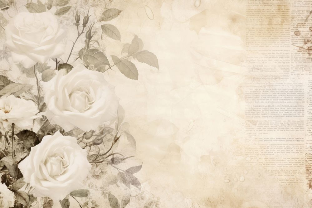 White roses backgrounds pattern flower. | Premium Photo Illustration ...