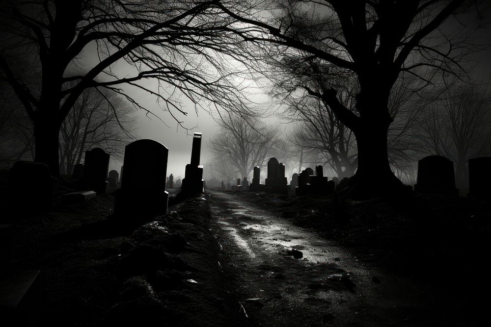 Photography graveyard monochrome tombstone cemetery | Free Photo - rawpixel