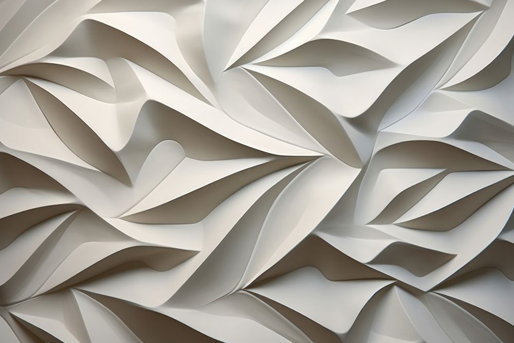 Geometric bas relief pattern white | Premium Photo Illustration - rawpixel