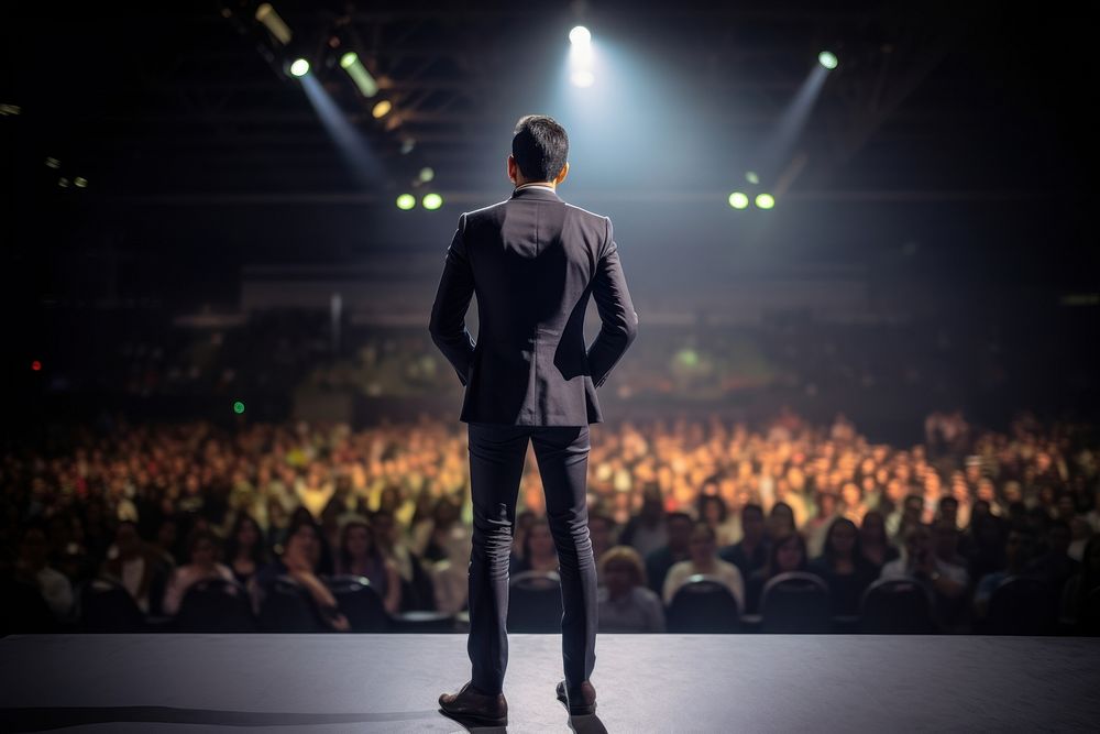 Motivational speaker audience standing concert. | Free Photo - rawpixel