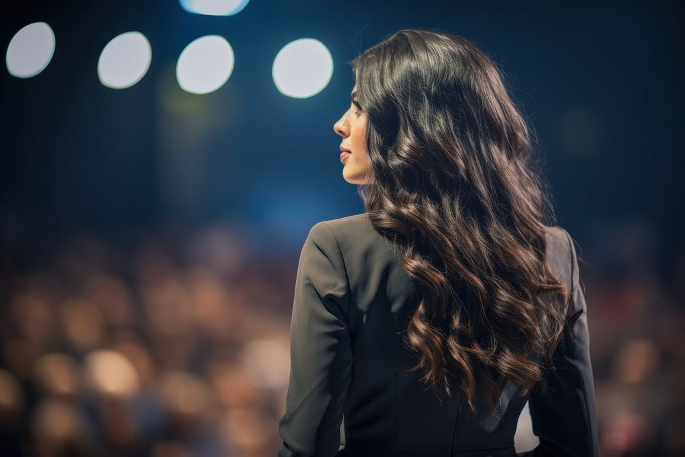 Motivational speaker audience standing portrait. | Free Photo - rawpixel