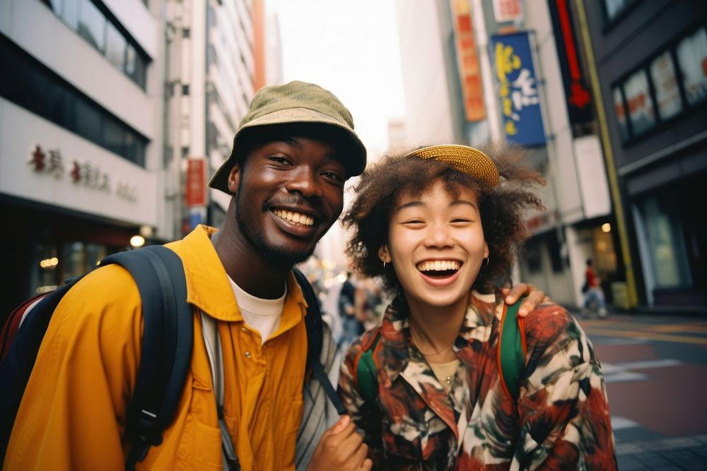 Two African people Backpackers tokyo | Premium Photo - rawpixel