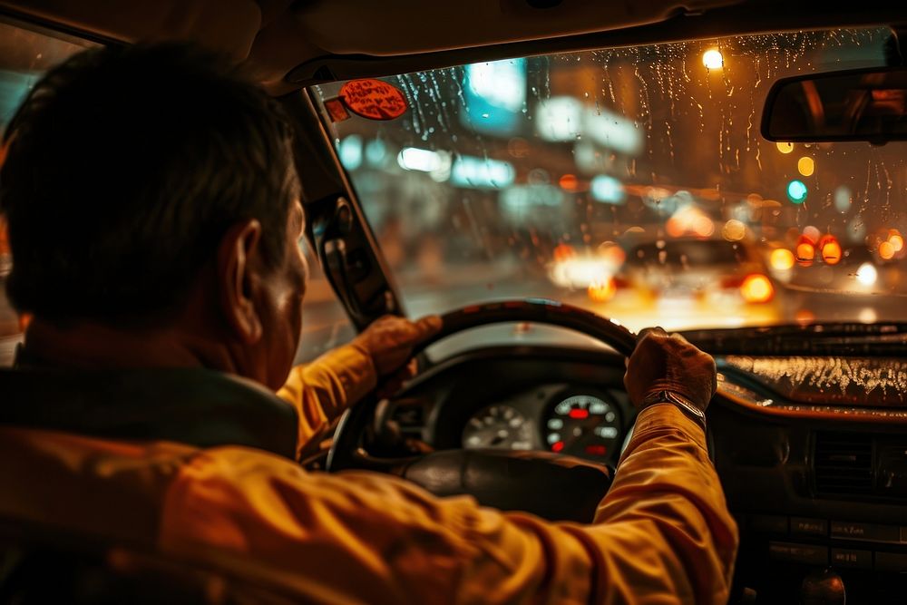 Latino taxi driver drive taxi | Premium Photo - rawpixel