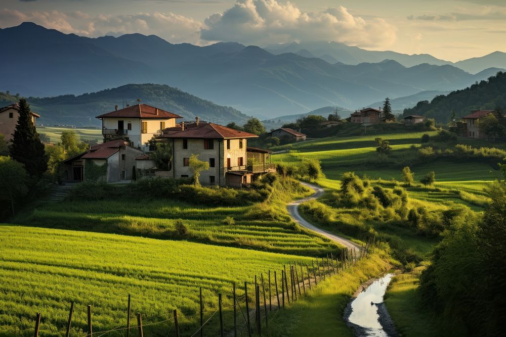 Countryside village outdoors nature. | Free Photo - rawpixel