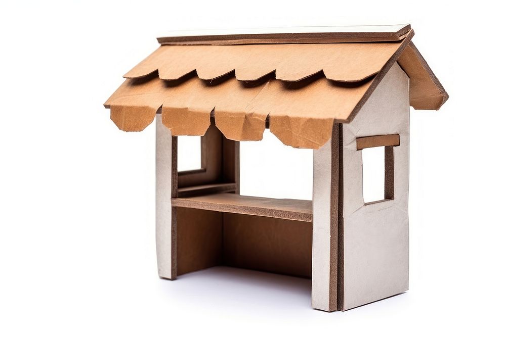 Stall cardboard white background architecture | Free Photo Illustration ...